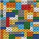 Stof France colorful building block knit fabric Fabric by Japanese ...