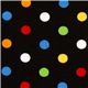 black fabric colourful polka dots by Robert Kaufman Fabric by Robert ...