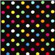 black fabric with colourful dots by Timeless Treasures USA Fabric by ...