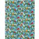 blue Timeless Treasures fabric with colorful birds Fabric by Timeless ...