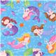 blue cute colorful mermaid fabric Little Mermaids - modeS4u