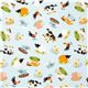blue farm animal fabric with dots by Robert Kaufman Fabric by Robert ...
