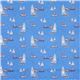 blue with white sailboat lighthouse Michael Miller fabric Windward ...