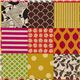 brown-yellow-orange Patchwork piece echino laminate fabric by Echino ...