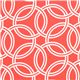coral red ring pattern cotton sateen fabric Michael Miller - modeS4u