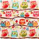 cream Flappers Owl owl twig fabric Riley Blake Happy Flappers Fabric by ...