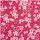 floral fabric pastel sakura cherry blossom Japan dark pink dobby Fabric ...