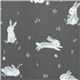 grey rabbit animal Clothworks organic fabric Critter Patch Fabric by ...
