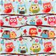 light blue Flappers Owl owl twig fabric Riley Blake Happy Flappers ...