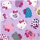 lilac Hello Kitty cute face fabric by Kokka Fabric by Sanrio - modeS4u