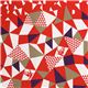 mountain red triangle echino Decoro cotton sateen fabric Fabric by ...