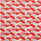 pink & red cloud fox animal cotton sateen glitter fabric Kokka Japan ...