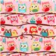 Tela de punto búhos rama rosa Happy Flappers de Riley Blake Fabric by ...
