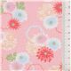 pink Japanese embossed fabric with chrysanthemum flowers Fabric by ...