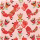 pink fox animal birch organic fabric from the USA Fabric by Birch ...