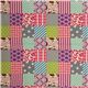 pink-grey-purple Patchwork piece echino laminate fabric - modeS4u