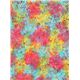 Tela batik en colores arcoiris con estampado de flores de Timeless ...