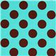 turquoise dot fabric with brown polka dots by Michael Miller Fabric by ...