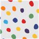 white fabric with rainbow polka dots by Robert Kaufman Fabric by Robert ...