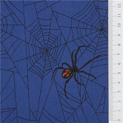 Remnant (34 x 112 cm) - Alexander Henry dark blue spider fabric - modeS4u