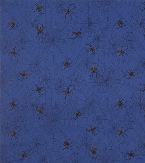 Remnant (34 x 112 cm) - Alexander Henry dark blue spider fabric - modeS4u