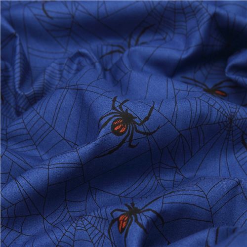 Remnant (34 x 112 cm) - Alexander Henry dark blue spider fabric - modeS4u
