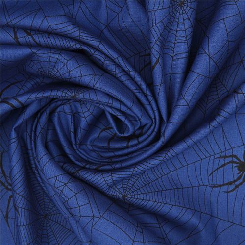 Remnant (34 x 112 cm) - Alexander Henry dark blue spider fabric - modeS4u
