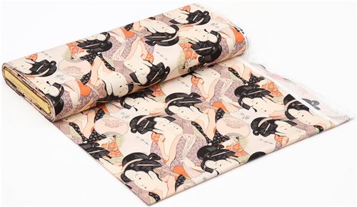 Alexander Henry fabric Geishas Sisters of the Golden Temple Fabric by ...