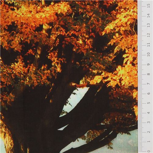 Autumn tree panel fabric by Quilting Treasures - modeS4u