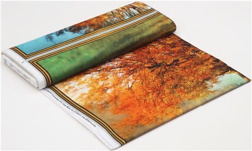 Autumn tree panel fabric by Quilting Treasures - modeS4u