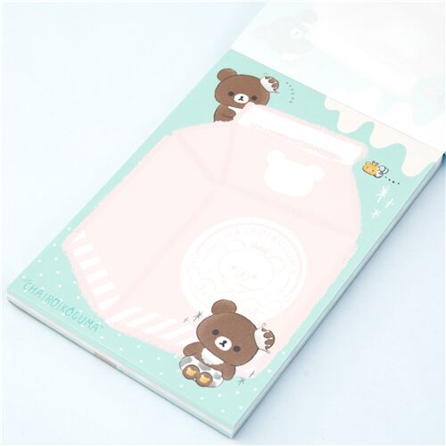 Blue Charoi Koguma and milk memo pad by San-X - modes4u