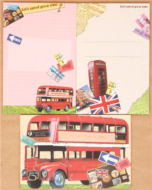 Set De Papiers Lettres Angleterre Londres Et Dorures ModeS4u