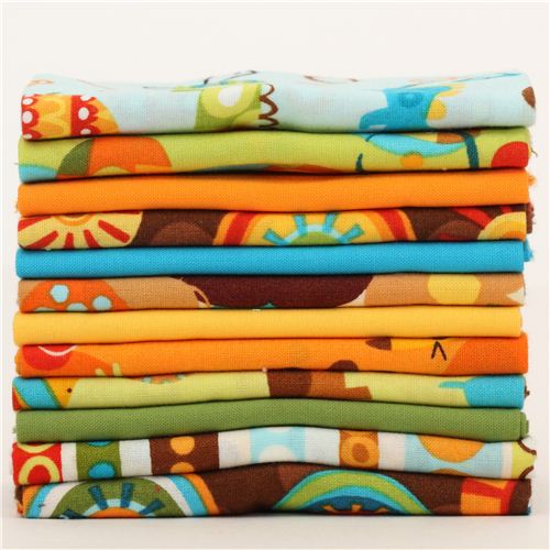 Fat Quarter fabric bundle animals bermuda by Robert Kaufman - modes4u