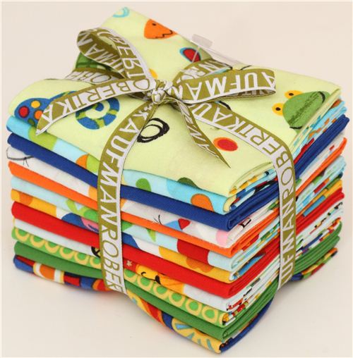 Fat Quarter fabric bundle animals bright by Robert Kaufman - modes4u