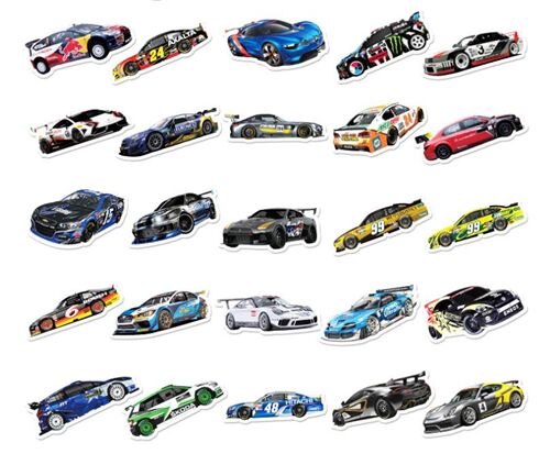Flake motorcar diecut racing sticker pack unique designs vehicle - modes4u