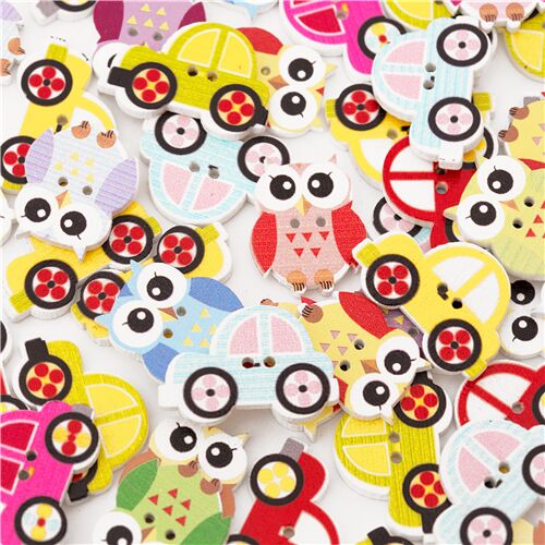 Free Gift Cute Owl and Car buttons - modes4u