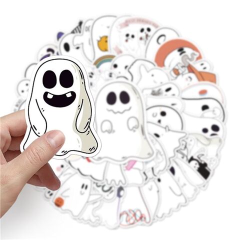 Friendly ghosts 50 unique designs flake diecut sticker pack - modes4u