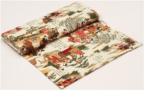 Japanese geisha fabric with poems by Robert Kaufman Fabric by Robert ...