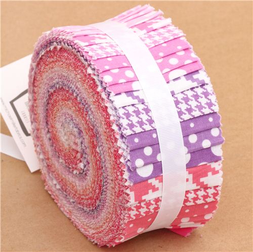 Jelly Roll fabric bundle roll Bloom Modern Basics Michael Miller polka ...