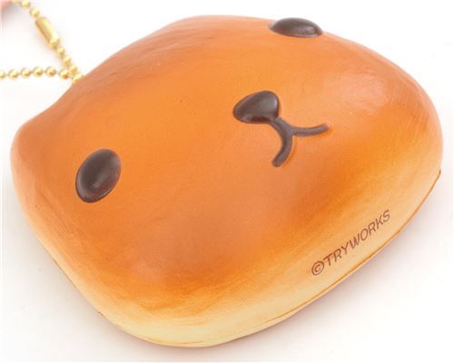 Kapibarasan brown bread bun squishy charm - modes4u