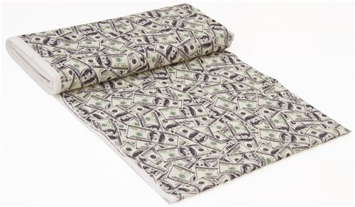 Natural color cotton fabric USA bank notes Timeless Treasures - modeS4u