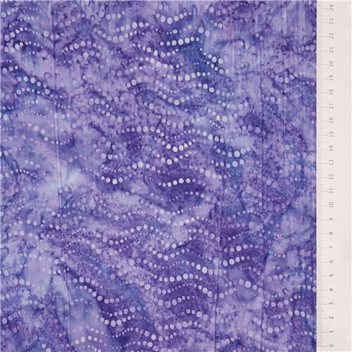 Purple violet lilac batik fabric dots waves Robert Kaufman - modeS4u