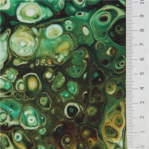 QT Fabrics green oil pattern fabric - modeS4u