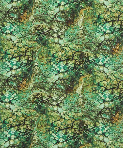 Tissu QT Fabrics avec des motifs abstraits verts - modeS4u
