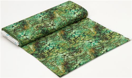 Tissu QT Fabrics avec des motifs abstraits verts - modeS4u