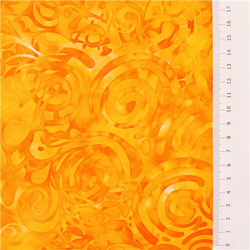 Quilting Treasures batik style vibrant yellow ombre swirling extra wide ...