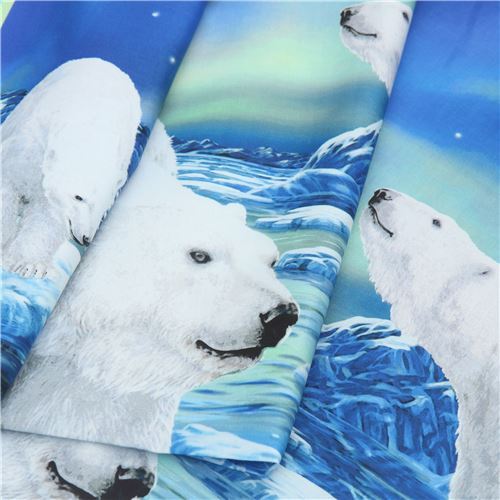 Quilting Treasures polar bear panel fabric - modeS4u