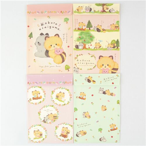 Raccoon San-X Kokoro letter set - modes4u