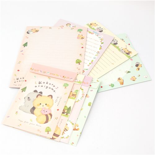 Raccoon San-X Kokoro letter set - modes4u