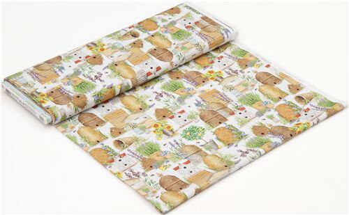 Robert Kaufman tela de colmenas y flores de colores - modesS4u